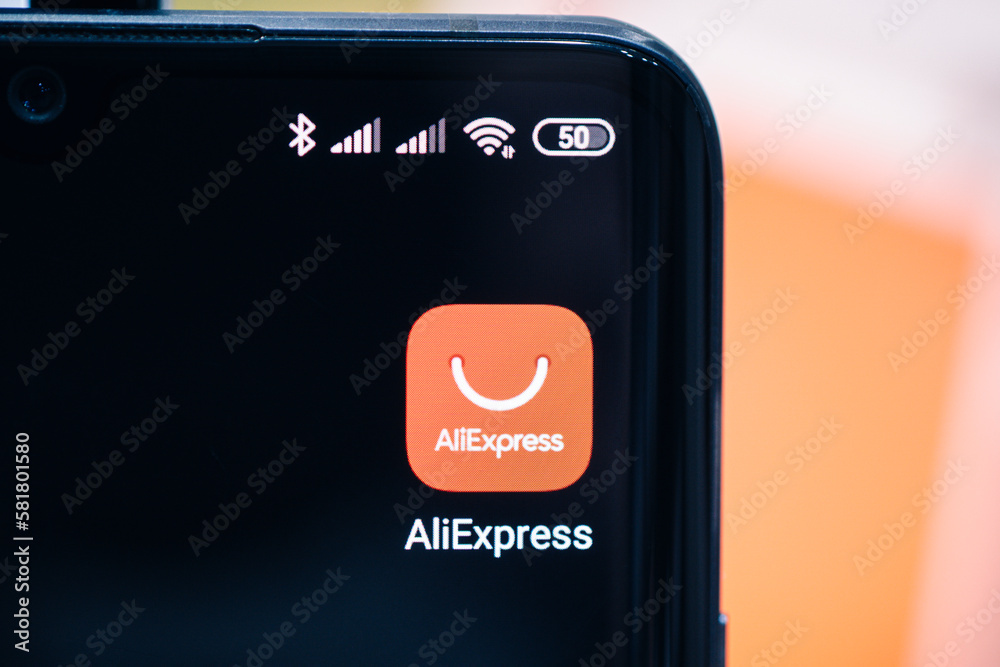 Aliexpress application icon on smartphone screen. Aliexpress app icon ...