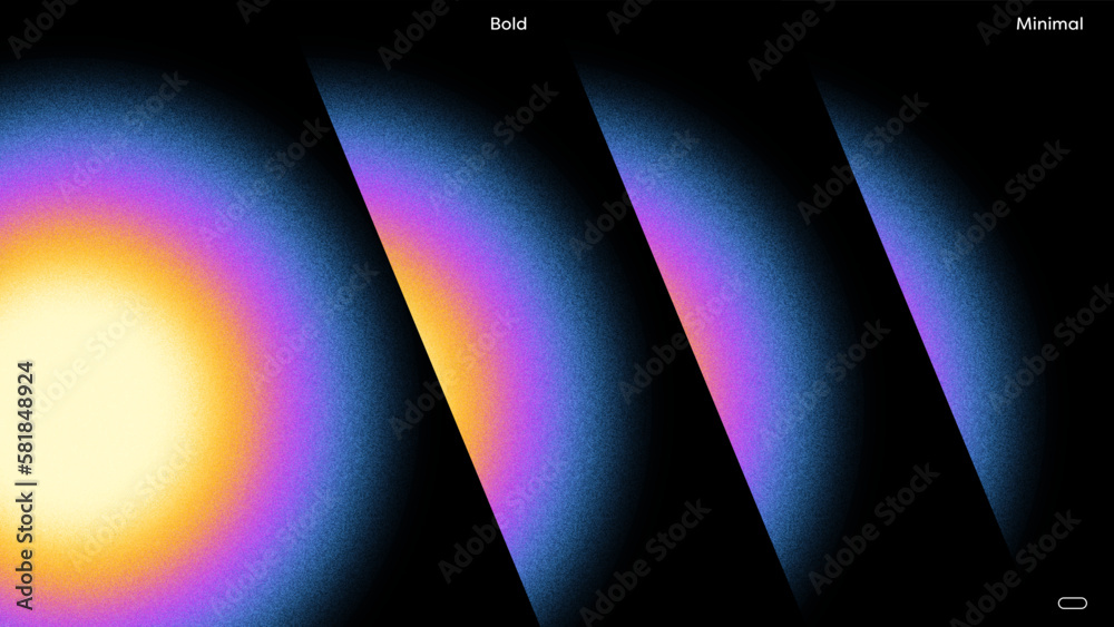 Prismatica Minimalist Fuzzy Circle Gradient Dark Mode with Grain ...