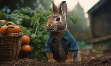 Happy Easter Farmer Rabbit Free Stock Photo - Public Domain Pictures