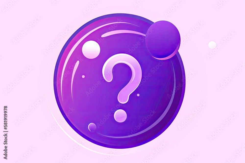 Ilustração Purple illustration bubble conversation symbol with a ...
