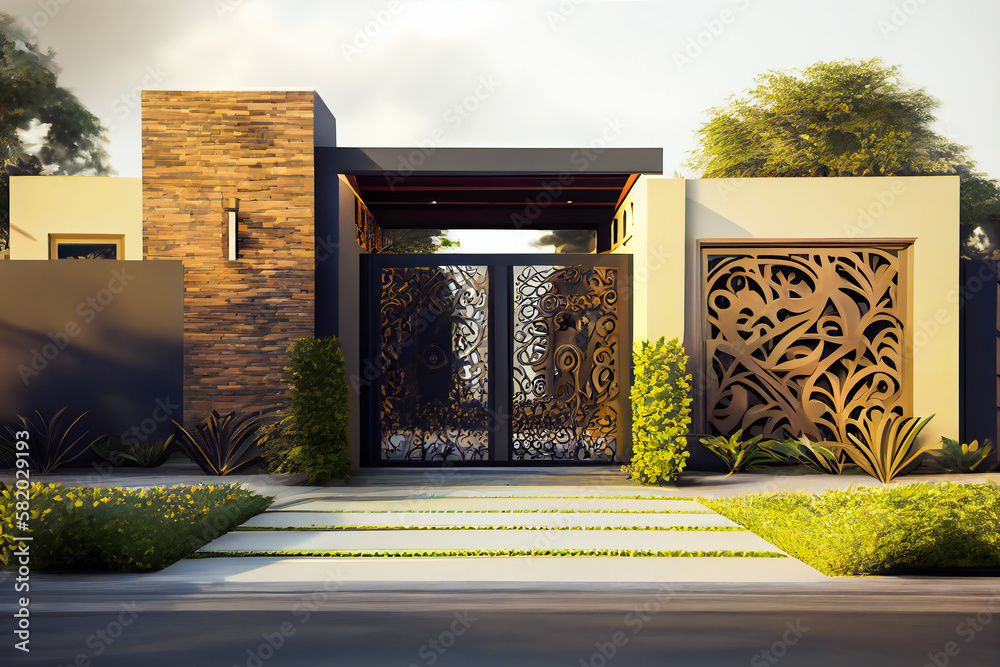 Innovative Main Gate Design. Modern Entrance Portal Architecture ...