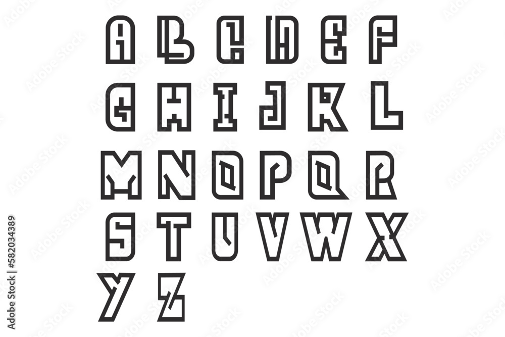 vector alphabet font logo design Stock Vector | Adobe Stock
