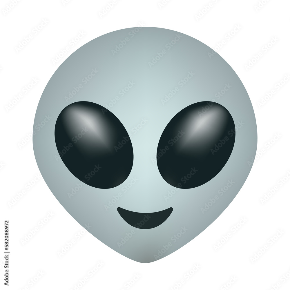 Alien emoji, emoticon. Face of alien. Stock Illustration | Adobe Stock