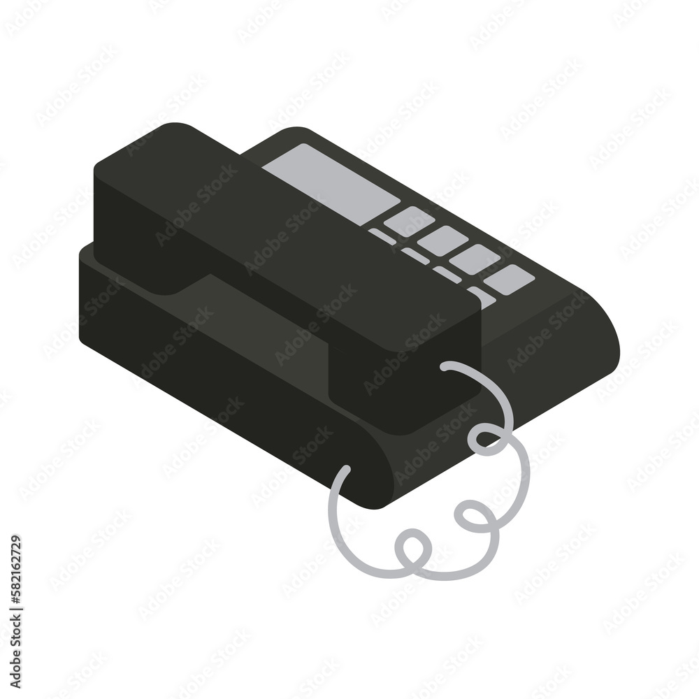 3d office phone icon PNG image with transparent background Stock ...