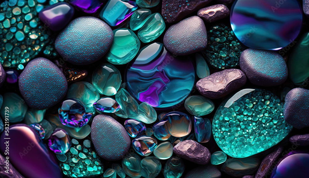 stones background, seamless pebbles background, precious shiny glass ...