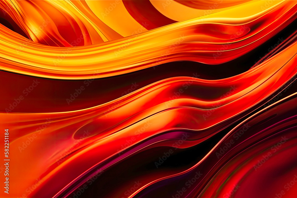 Metallic abstract wavy liquid background layout design tech innovation ...