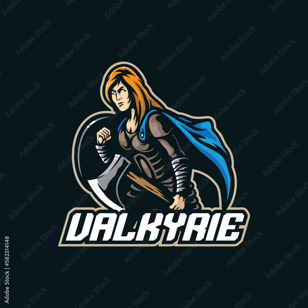 Valkyrie mascot logo design vector with modern illustration concept ...