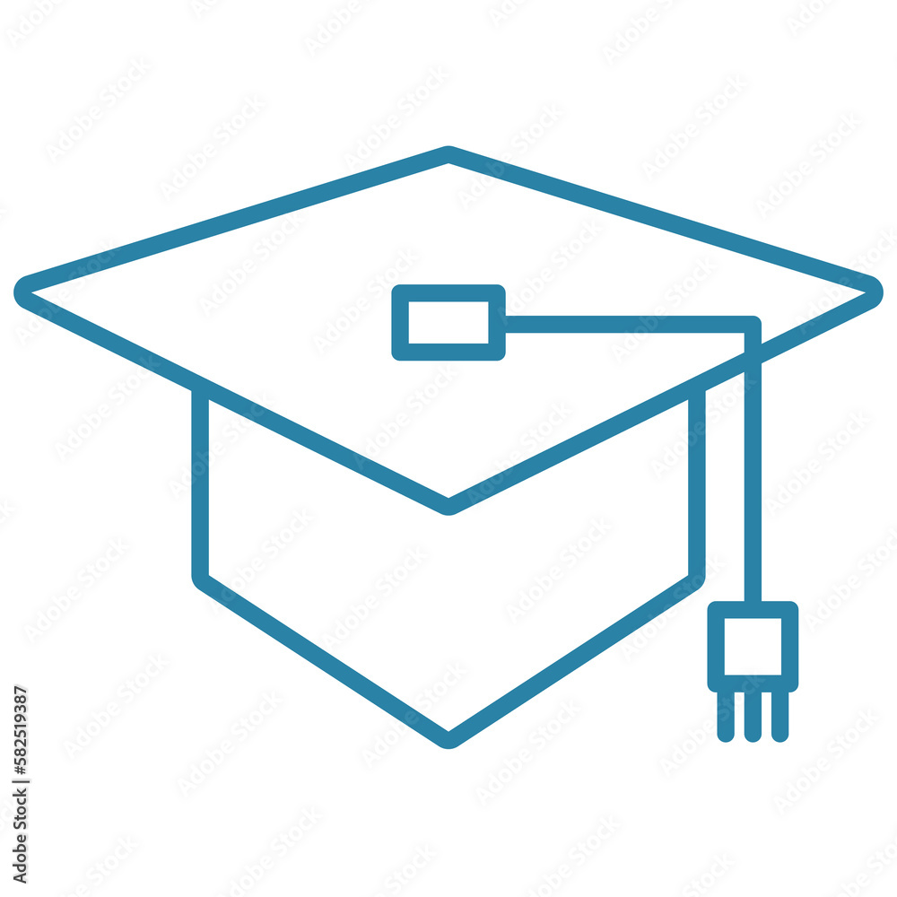 Graduation cap icon png image with transparent background Stock ...