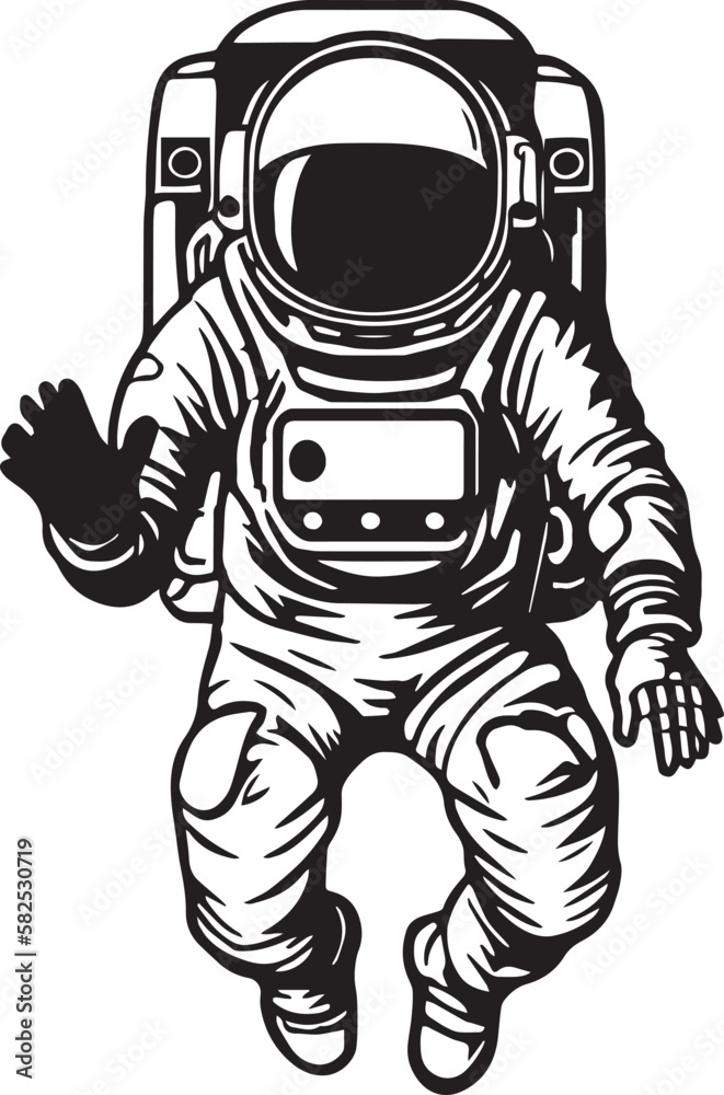 Astronaut Vector Illustration, SVG Stock Vector | Adobe Stock