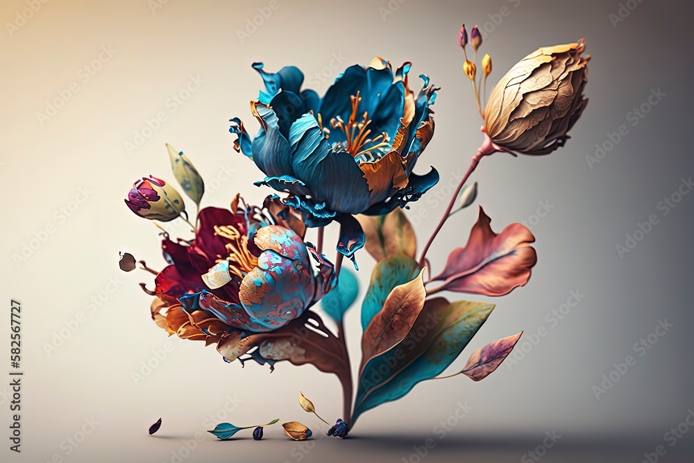Featuring a beautiful set of flower images in various styles and colors ...