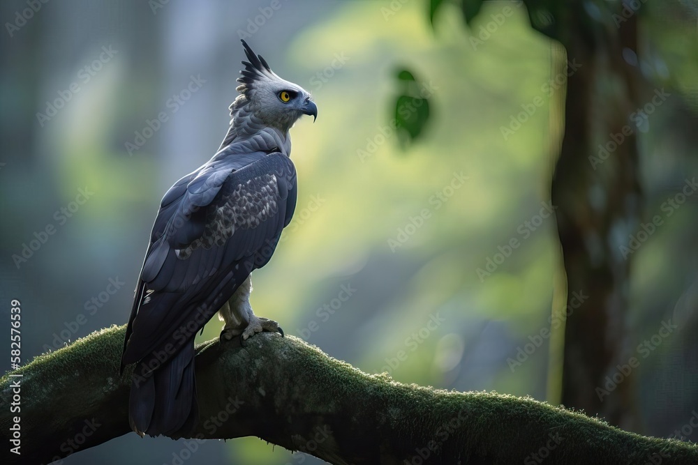 Powerful Harpy Eagle in the Tropical Rainforest Canopy, created with ...