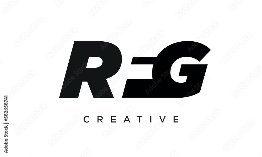 RFG letters negative space logo design. creative typography monogram ...