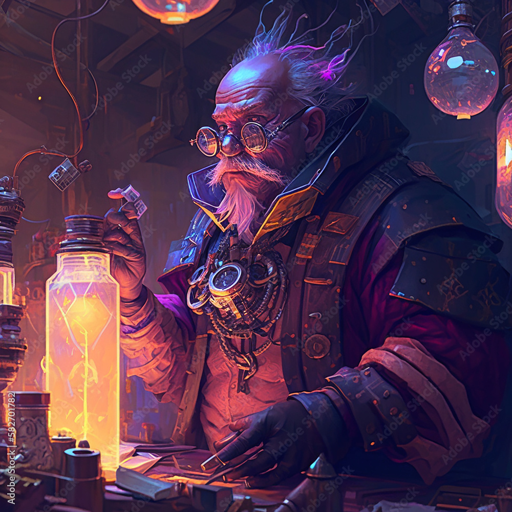 Ilustración de Stock alchemy mechanism illustration the alchemist ...