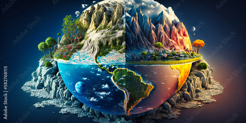 The long-term alteration of global weather patterns, often attributed ...