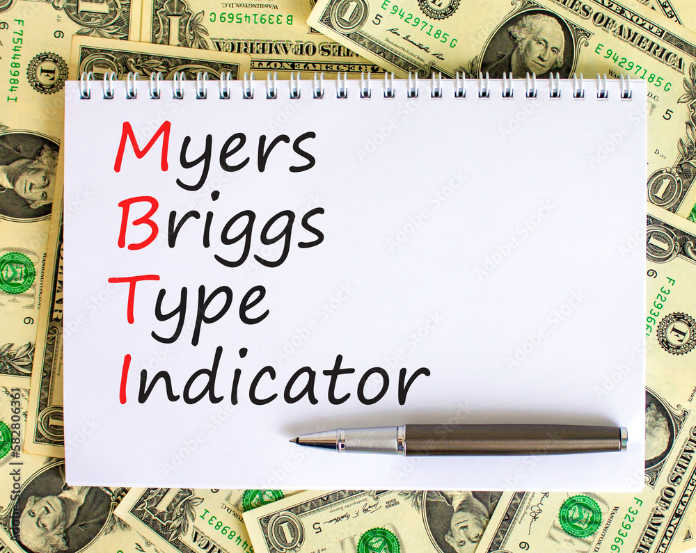 MBTI Myers Briggs type indicator symbol. Concept words MBTI Myers ...