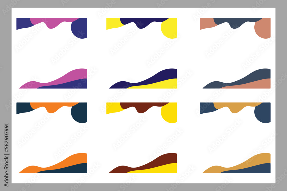 Set of banner blank social media templates isolated on white background ...