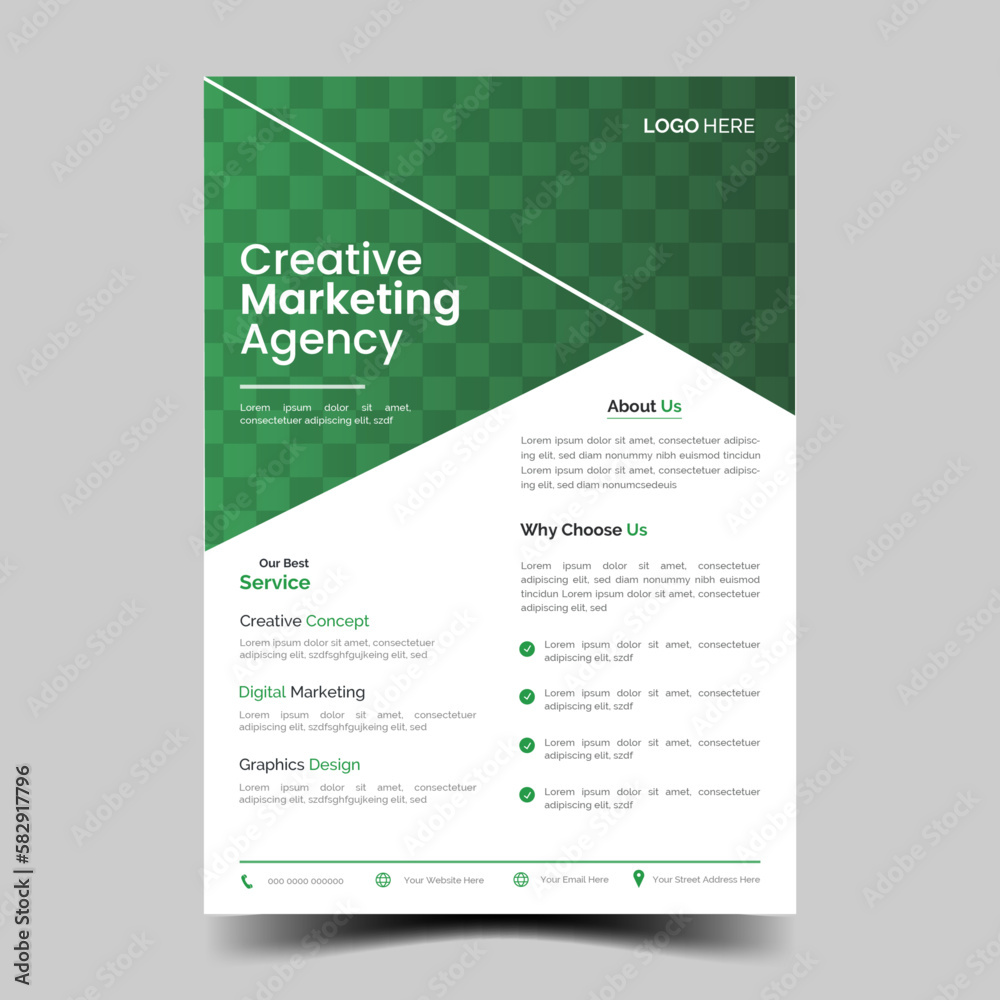 Business Flyer Layout with Gradients, modern design, perfect for ...