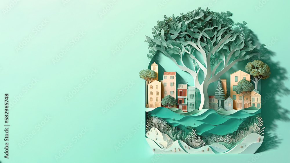 Planet world ecosystems, world environment day, Earth day, sustainable living concept, Generate ...