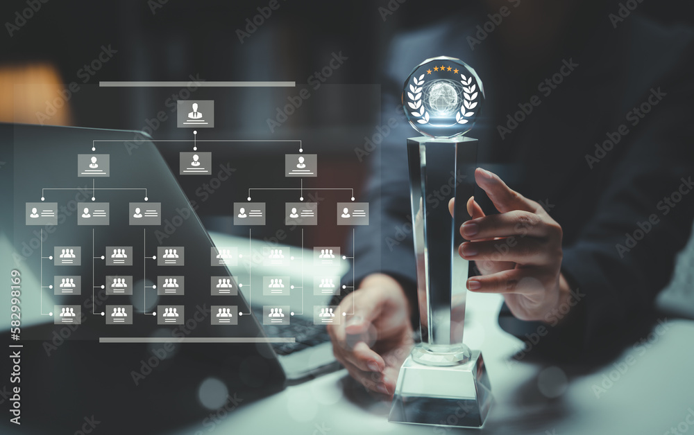 Outstanding Organization Award.Organization chart with hierarchy ...