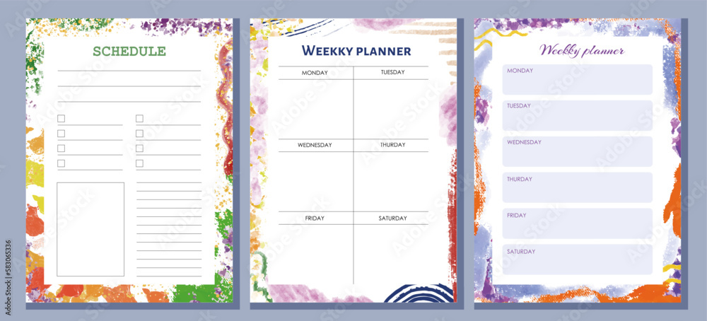 Cute planner templates. Daily, weekly, monthly and yearly planners ...