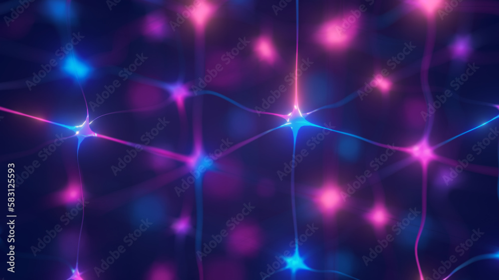 Ilustración de Stock Artificial intelligence neural networks are inspired by the human brain ...