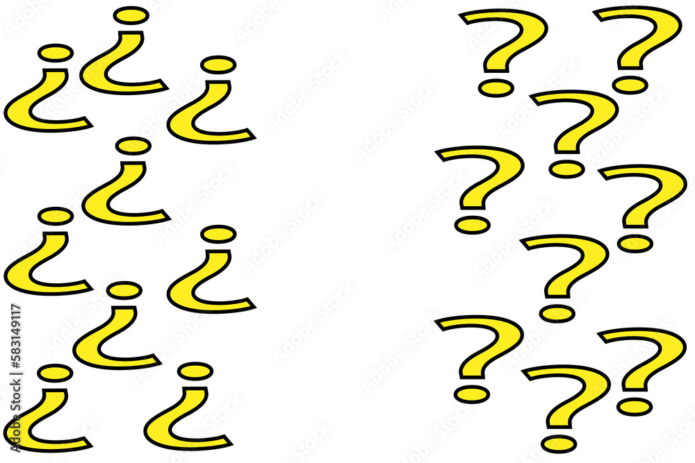 yellow question mark - question mark for design on transparent ...