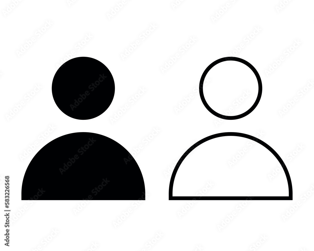 Account icon. User profile icon. Avatar symbol. Vector illustration ...