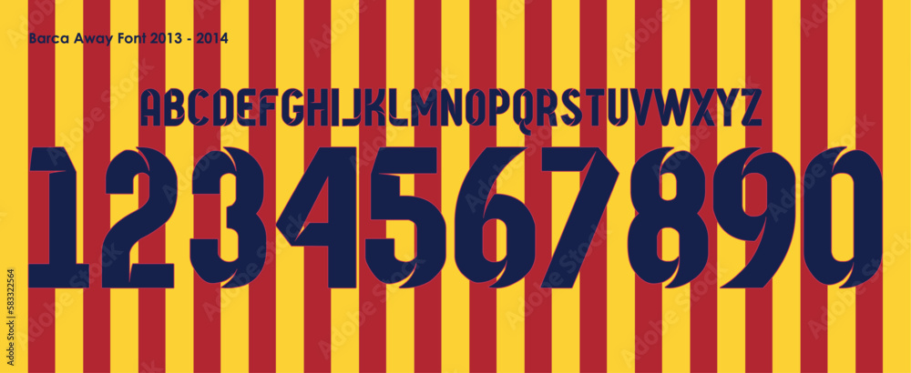 Vektor font vector team 2013 kit sport style font. football style font ...