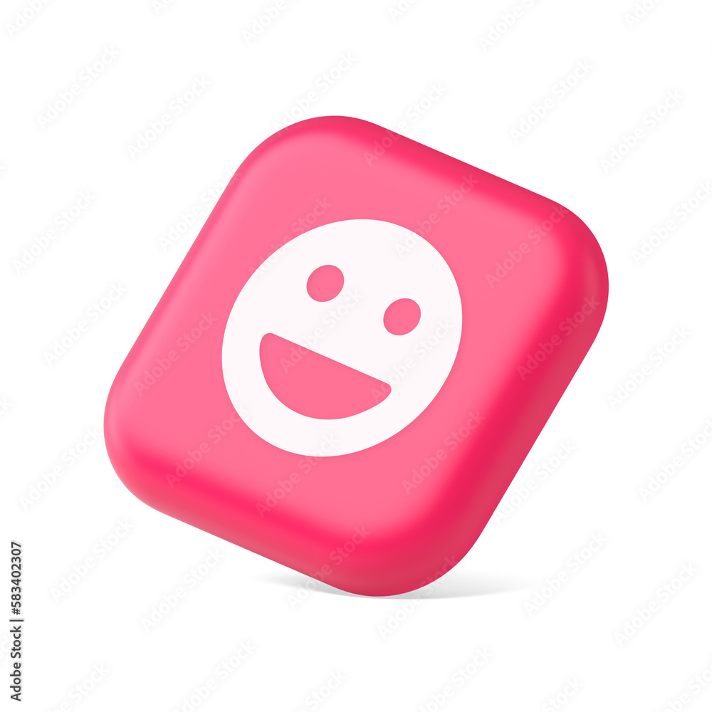 Smiley emoticon comic face emoji button laughing social network ...