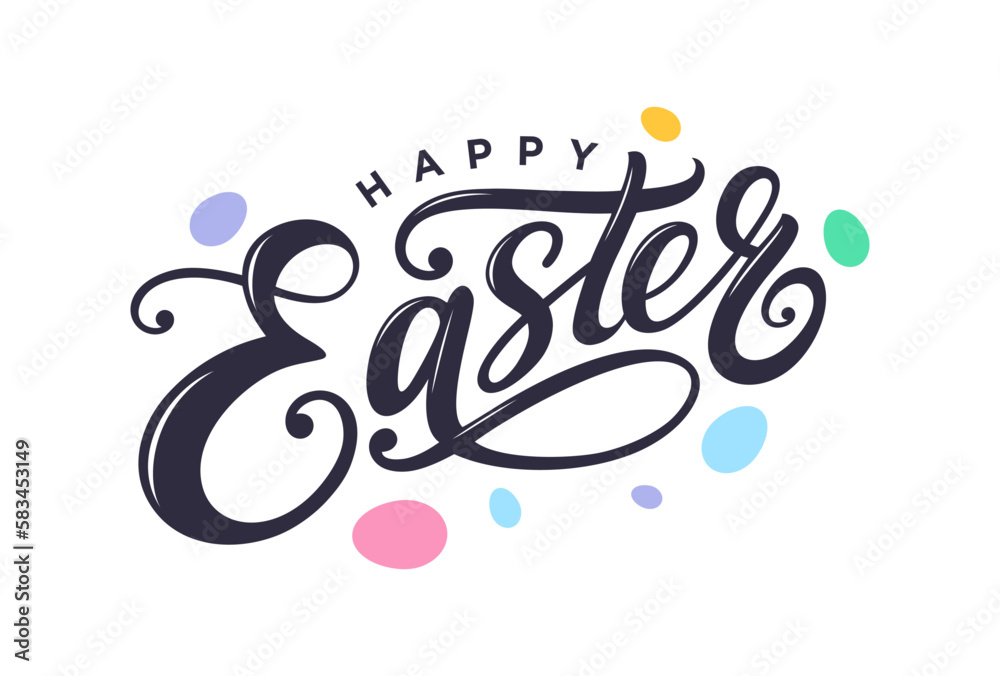 Easter hand lettering, Happy easter letters to print, Happy easter ...