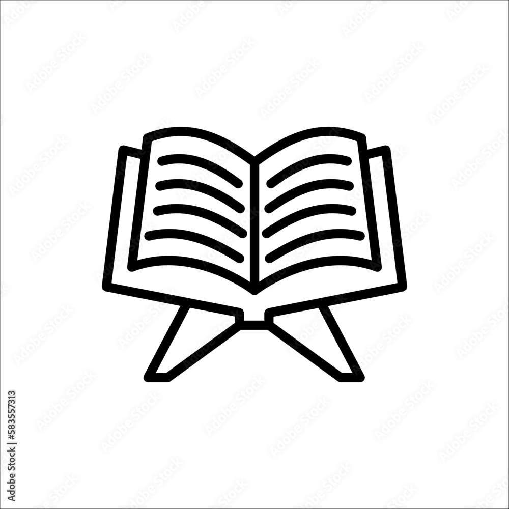 Quran icons isolated on white background. Quran icon for logo, web, app ...