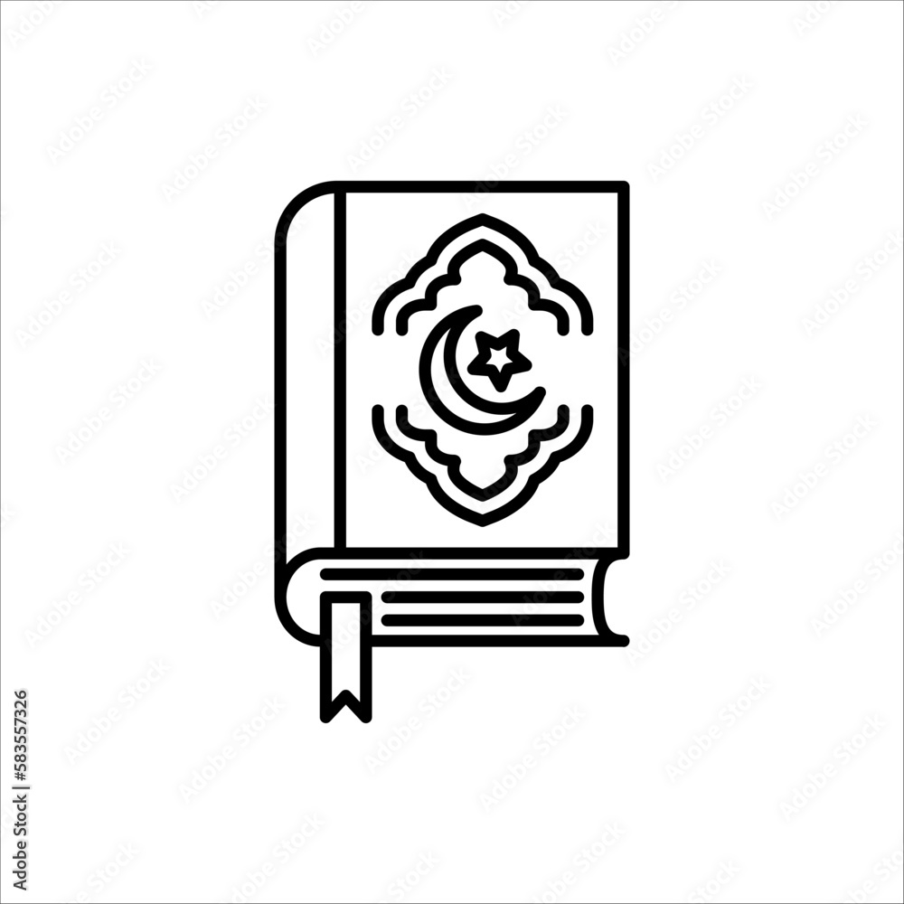 Quran icons isolated on white background. Quran icon for logo, web, app ...