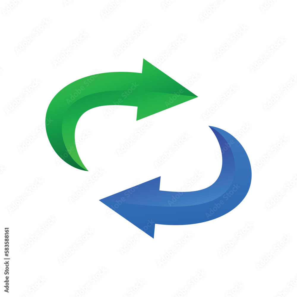 Refresh. Refresh logo design. Refresh icon isolated, Arrow Left and ...