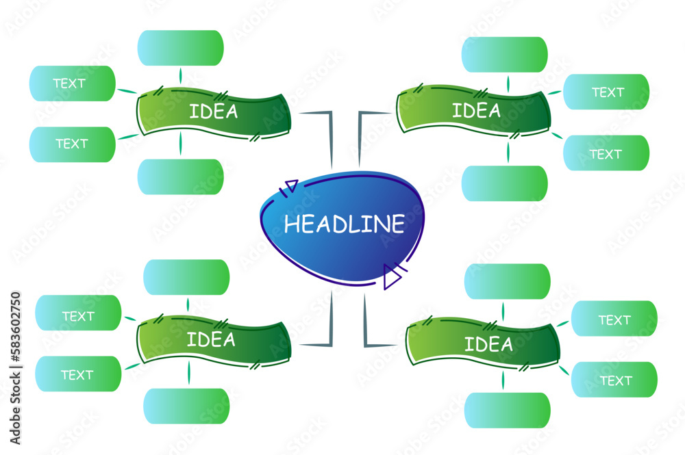 Infographic Mind Map Vector Stock Vector | Adobe Stock