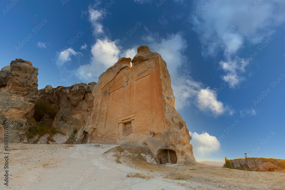 Stock-Foto „Midas Monument, also known as Yazılıkaya. It is located in ...