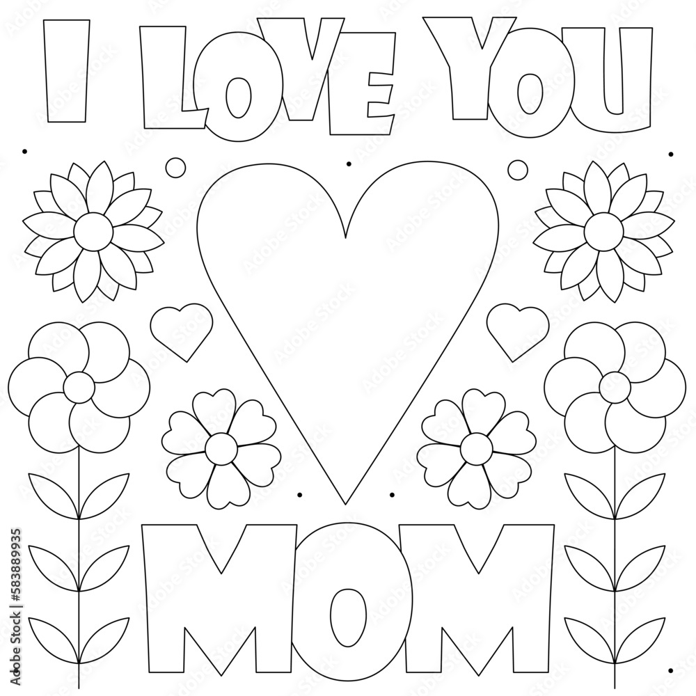 I Love You Mom Coloring Pages [2025]
