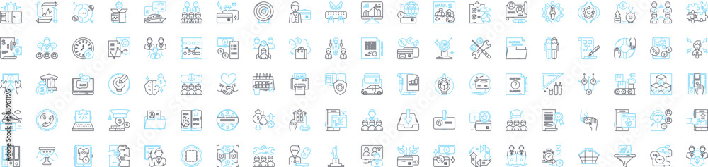 office design vector line icons set. Office, Design, Furniture ...