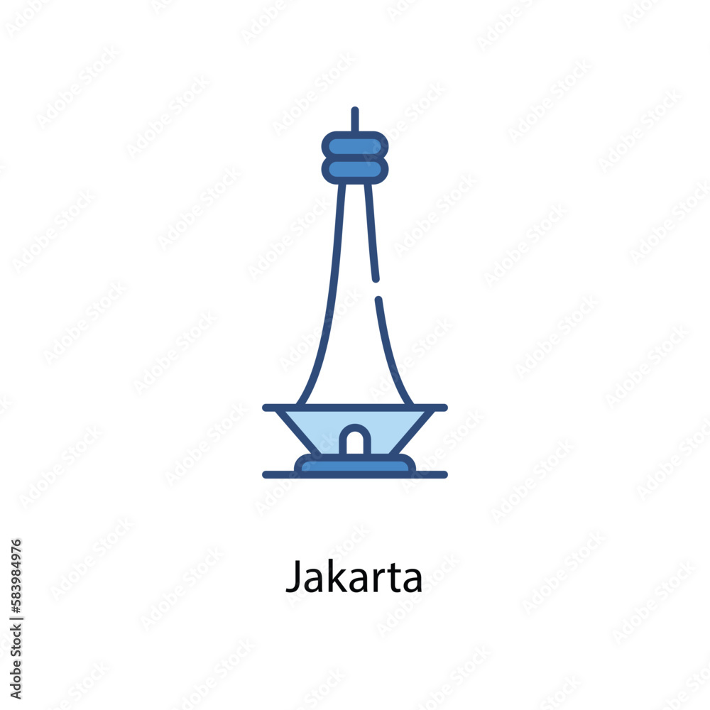 Jakarta icon. Suitable for Web Page, Mobile App, UI, UX and GUI design ...