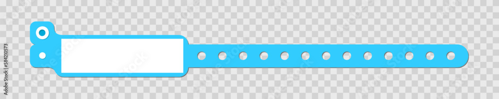 Hospital identification bracelet mockup. Medical wrist band template ...
