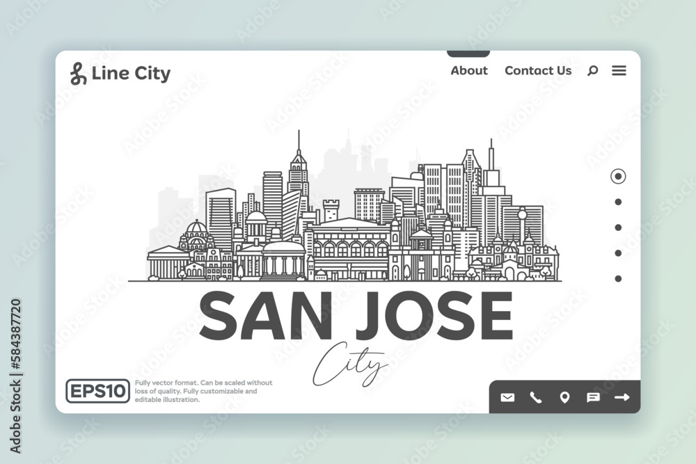 Stock-Vektorgrafik „San Jose, Costa Rica architecture line skyline ...