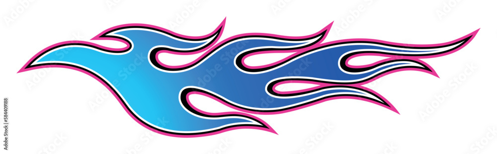 Electric Sports car Speed fire flame decal vinyl sticker. Racing car ...