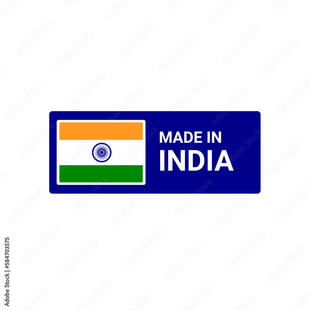 Made in India premium vector logo. Made in Indian logo, icon and badges ...