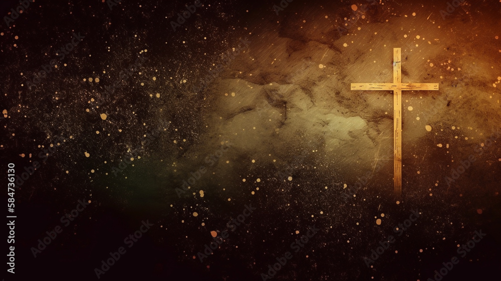 Religous background banner with christian cross and copy space. Concept ...