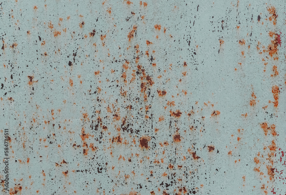 Photo Stock Rusty metal painted background. Rust spots and streaks on ...