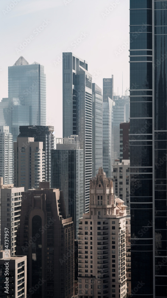 Illustration Stock Skyscraper Image also called Tall buildings, High ...