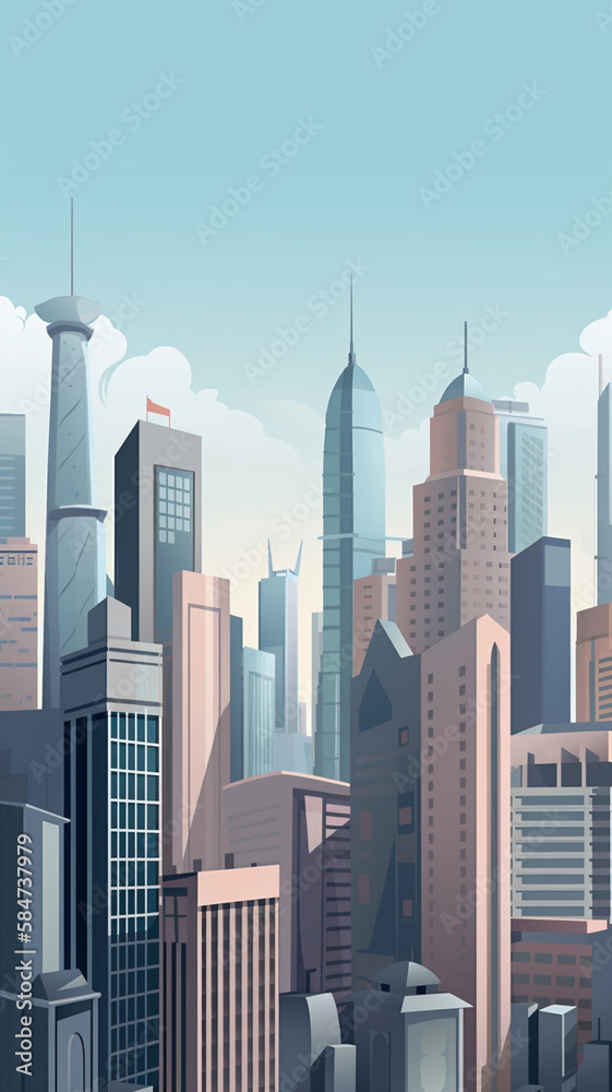 Skyscraper Image also called Tall buildings, High-rise buildings, Urban ...