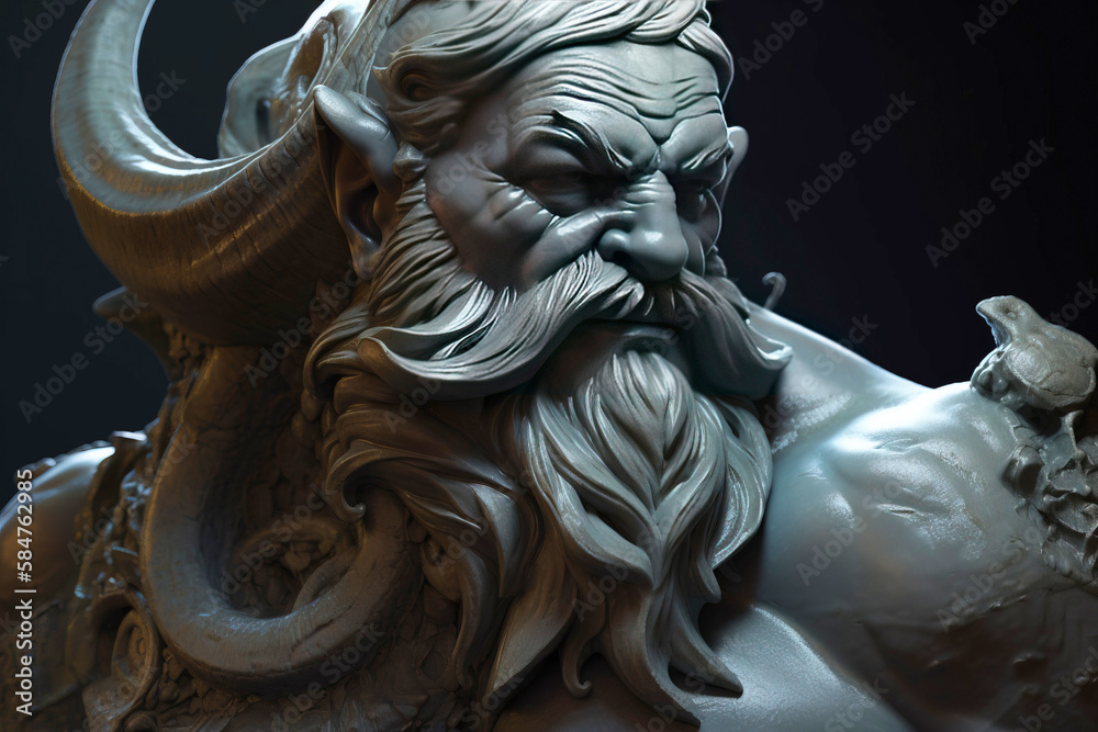 Triton with trident mythological man god of water, neptune, poseidon ...