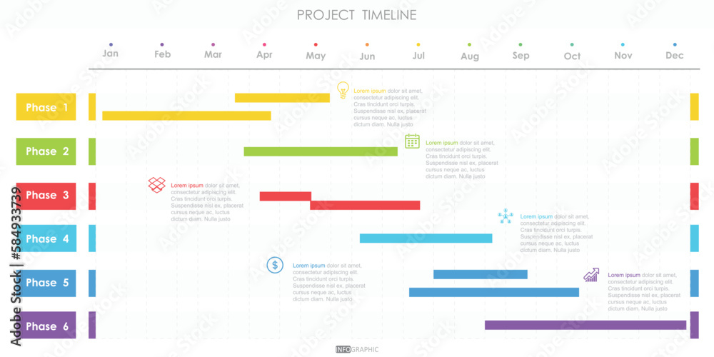 project timeline diagram Infographic roadmap template for business. 12 ...