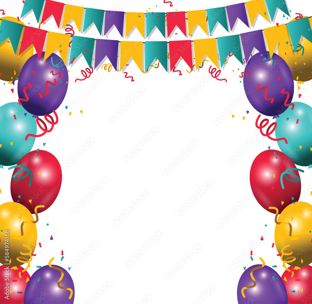 Happy birthday vector transparent background. colorful happy birthday ...