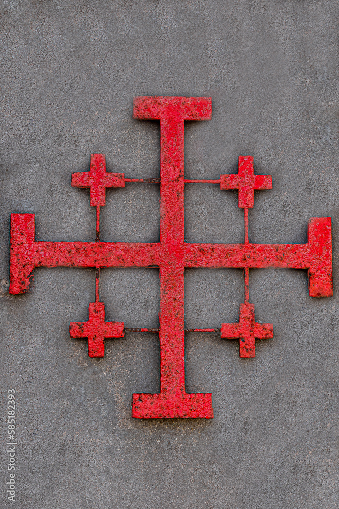 Photo Stock CRUZ DE JERUSALEM, RELIGION, ISRAEL, ACRE, AKKO, OLD CITY ...